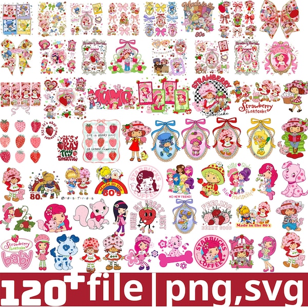 Strawberry Shortcake Svg - Etsy