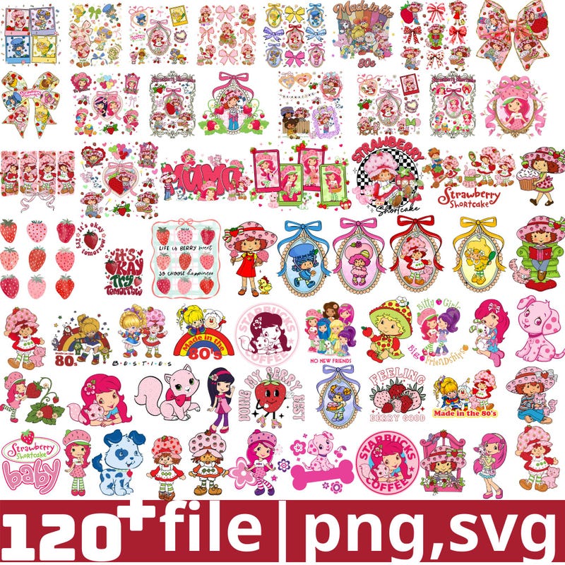 Strawberry Shortcake Svg - Etsy