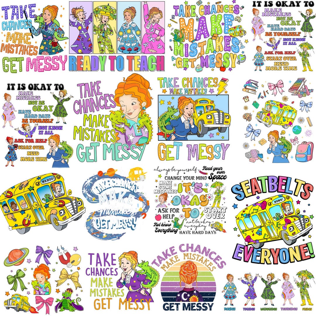 Magic School Bus PNG Bundle – Ms. Frizzle Back to School, Take Chances ...