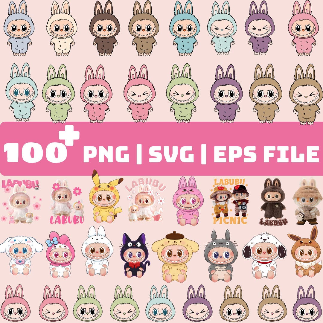 100+ La_bbu PNG SVG EPS Bundle | Cute La_bu_bu Vector Files for Cricut ...