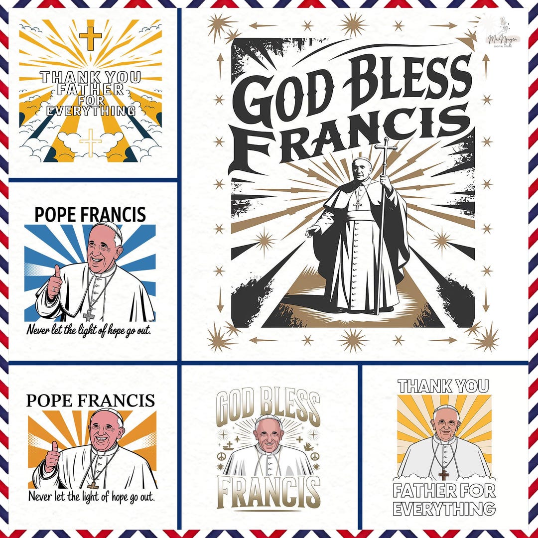 Pope Francis PNG Bundle, Thank You Father for Everything Png, Chritian ...