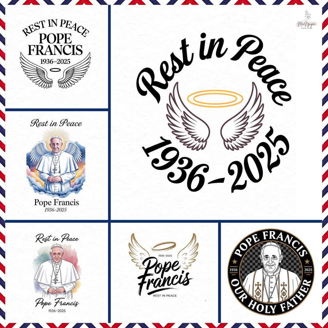 Pope Tribute PNG Bundle, Rest in Peace Pope Francis Png, Vatican Png ...