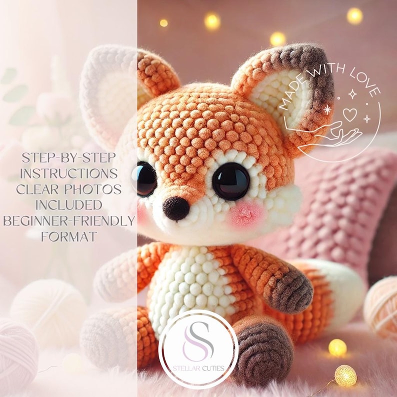 Amigurumi Crochet Fox Pattern PDF for Baby Stuffed Animal Project ...