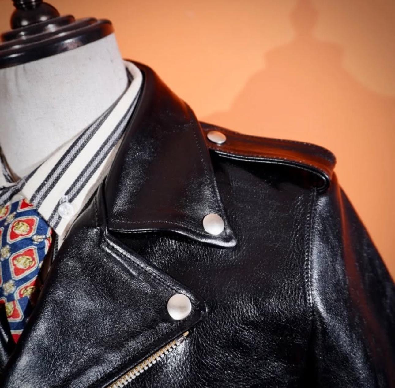 Teacore Horsehide Leather Motorcycle Jacket: Belted D-pocket, 1.2mm - Etsy