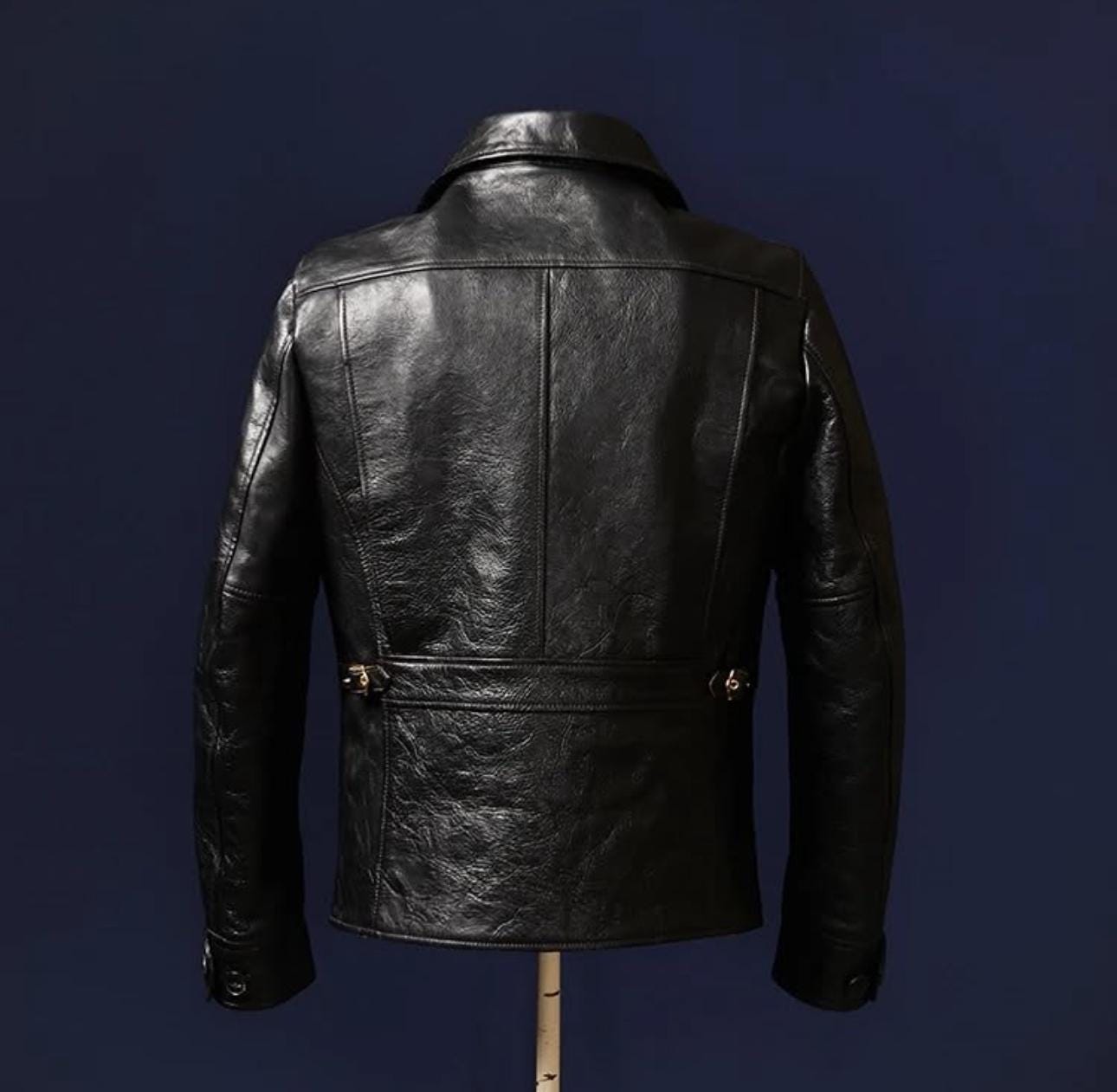 Handmade Horsehide Leather Jacket: 1930s Vintage Style, Wool Lined - Etsy