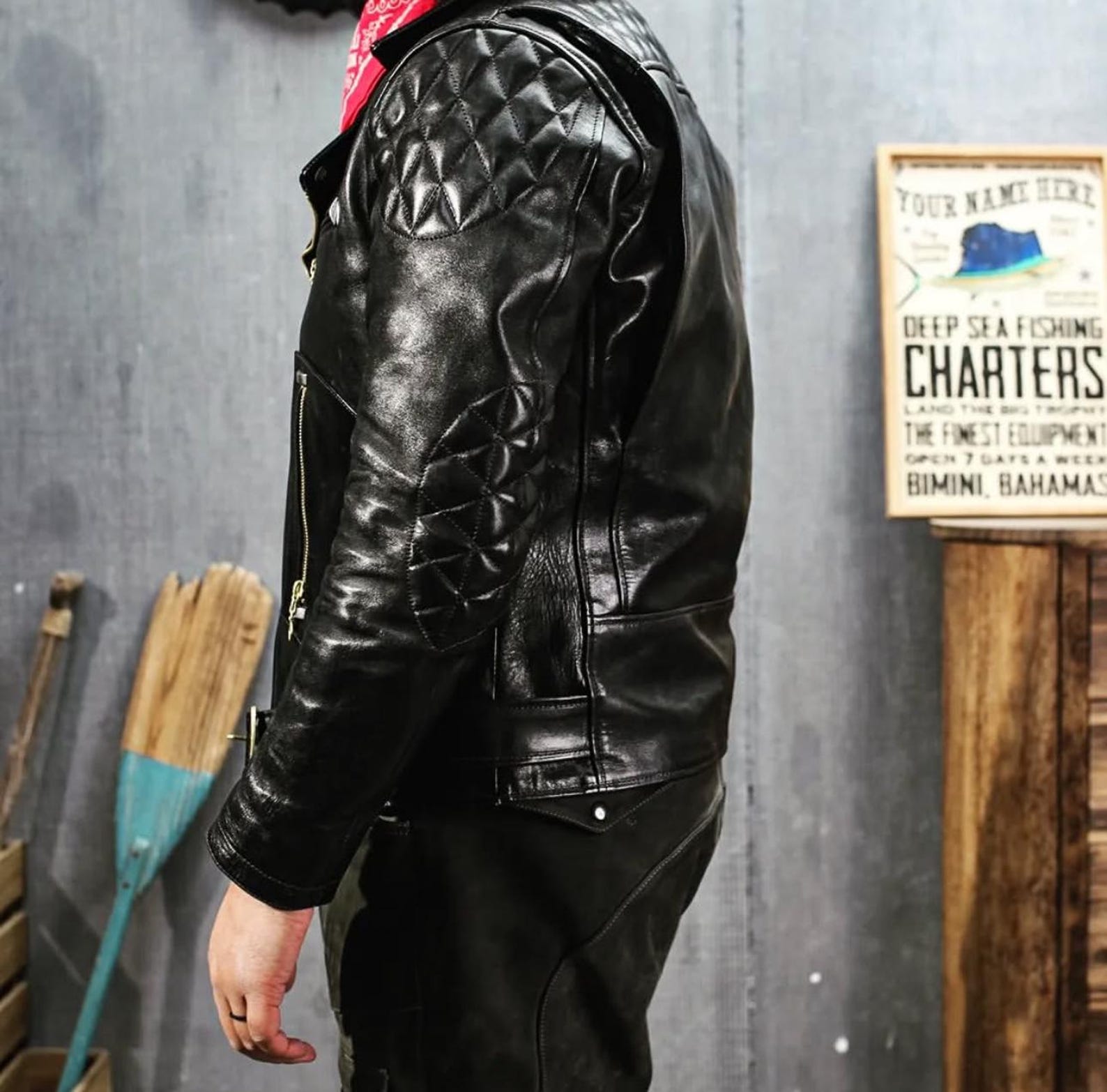 Teacore Horsehide Leather Jacket: D-pocket Biker Style - Etsy UK