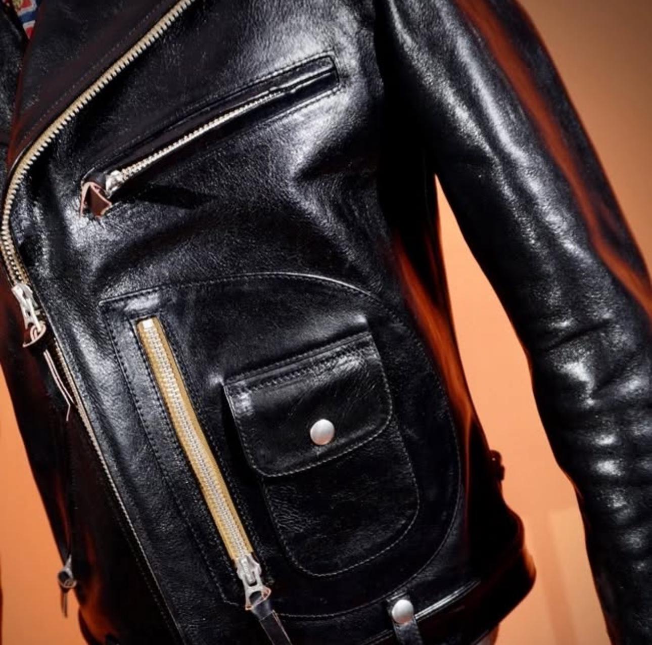 Teacore Horsehide Leather Motorcycle Jacket: Belted D-pocket, 1.2mm - Etsy