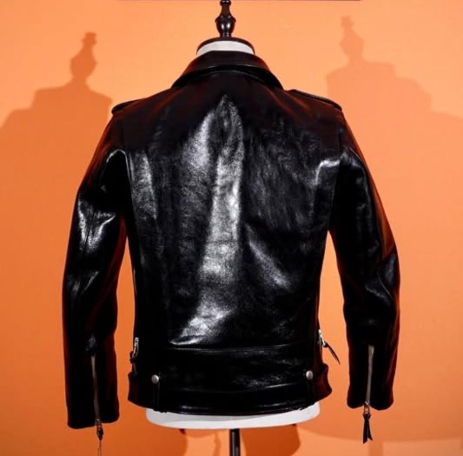 Teacore Horsehide Leather Motorcycle Jacket: Belted D-pocket, 1.2mm - Etsy
