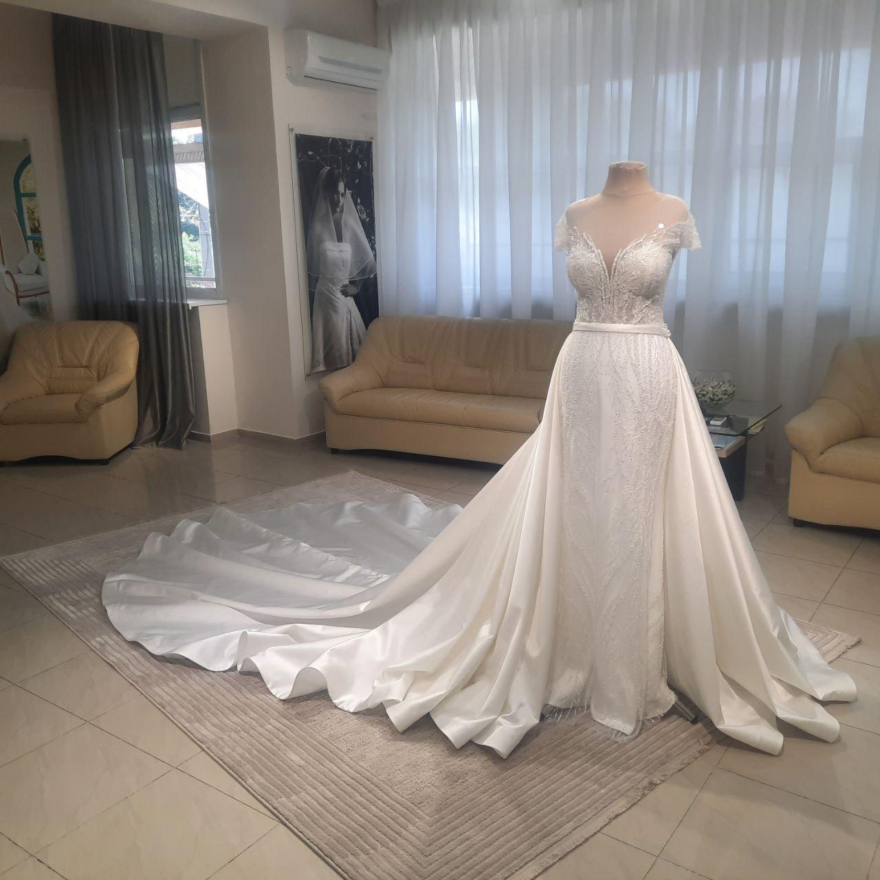 Detachable Satin Overskirt, Satin Overskirt, Detachable Train, Wedding ...