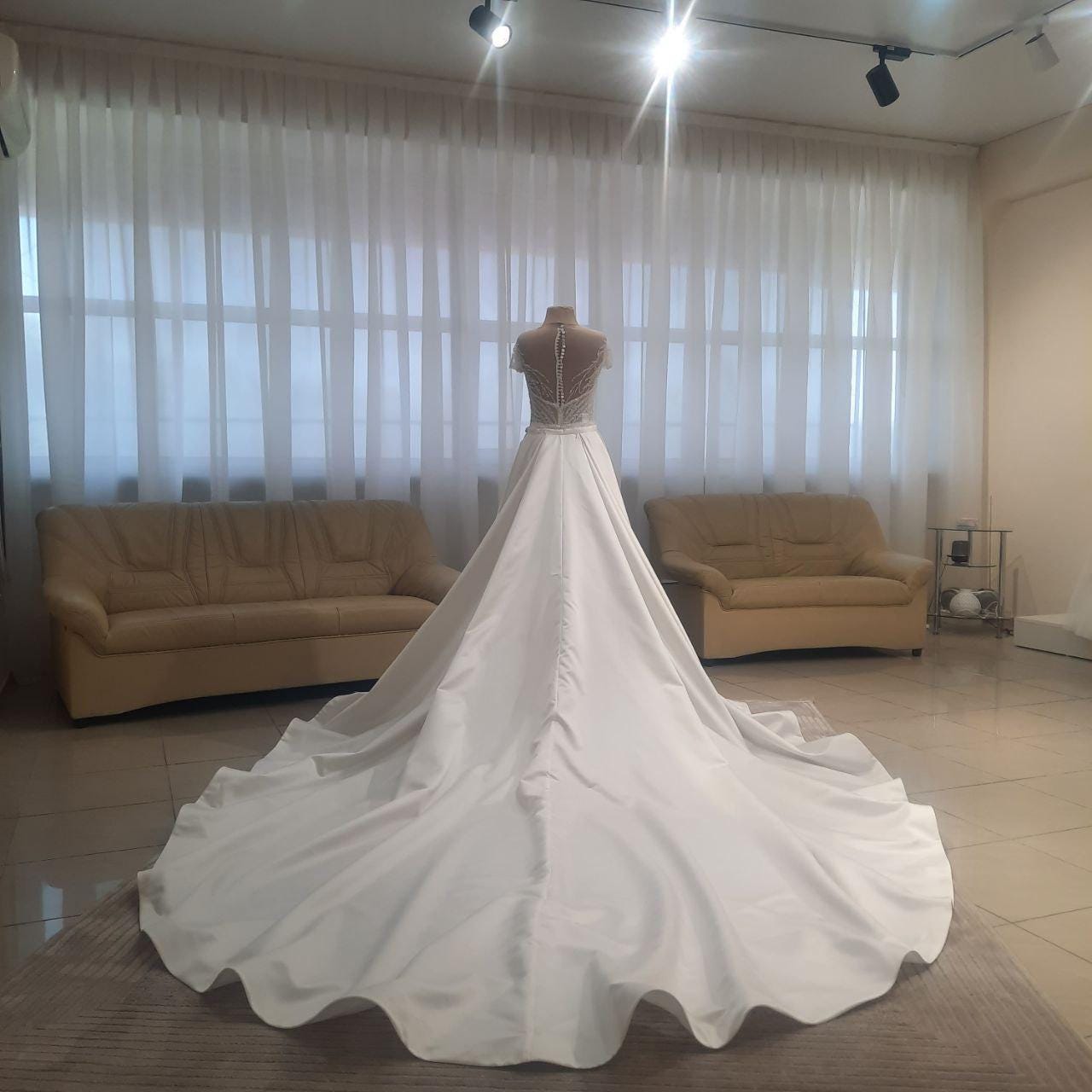 Detachable Satin Overskirt, Satin Overskirt, Detachable Train, Wedding ...