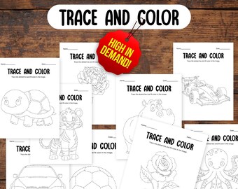 60 Preschool Line Tracing Worksheets Bundle, Fine Motor Pre-writing ...