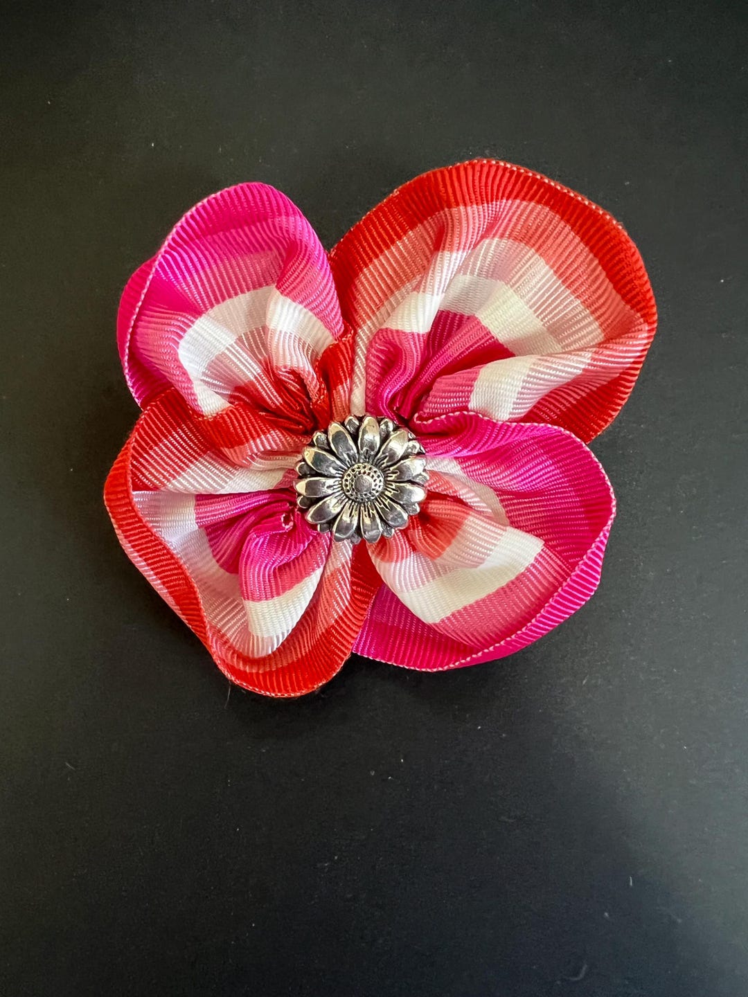 Lesbian Pride Ribbon Flower Pin Brooch Handmade - Etsy