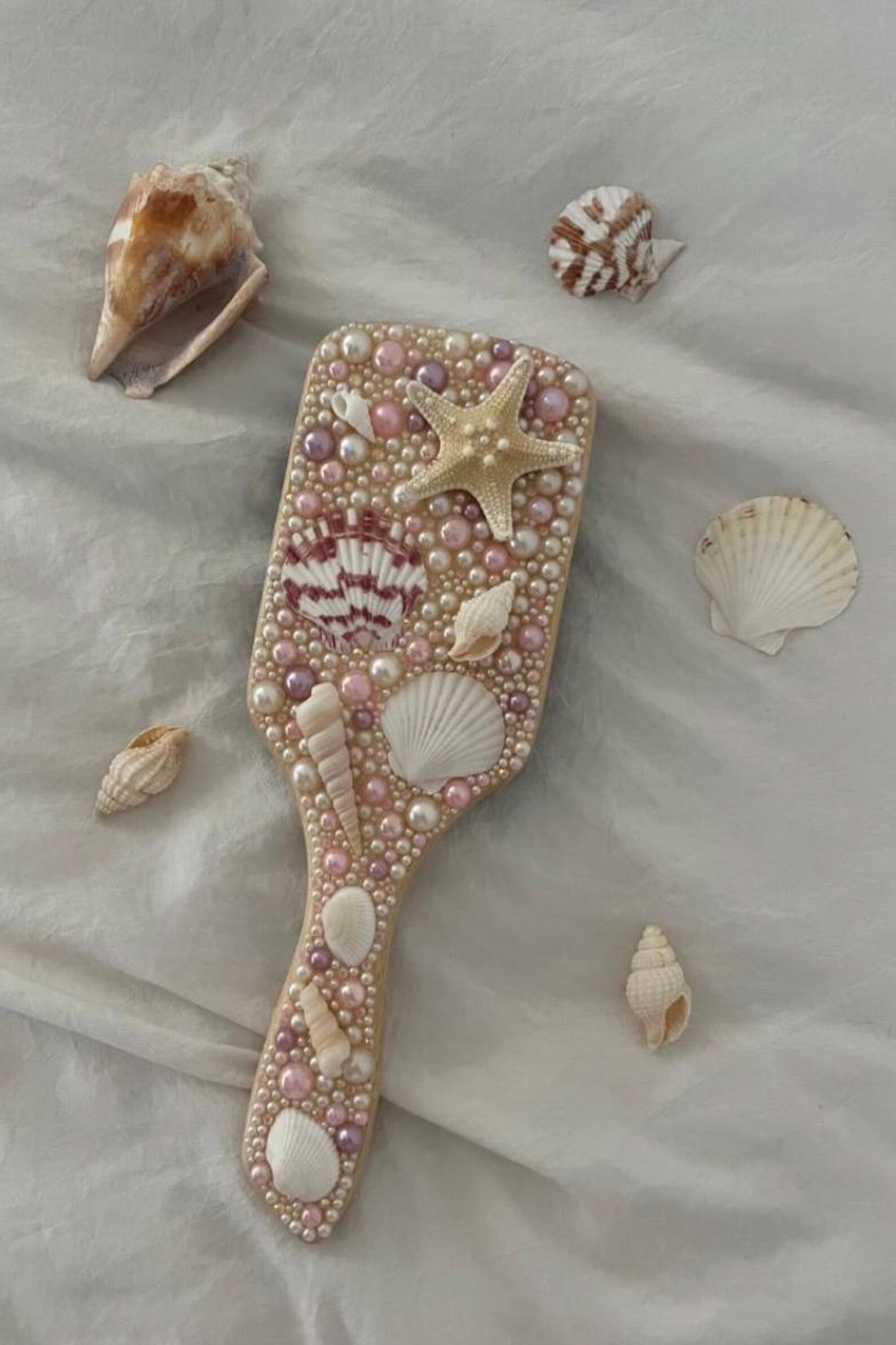 Pink Sparkle Mermaid Inspired Hairbrush - Etsy