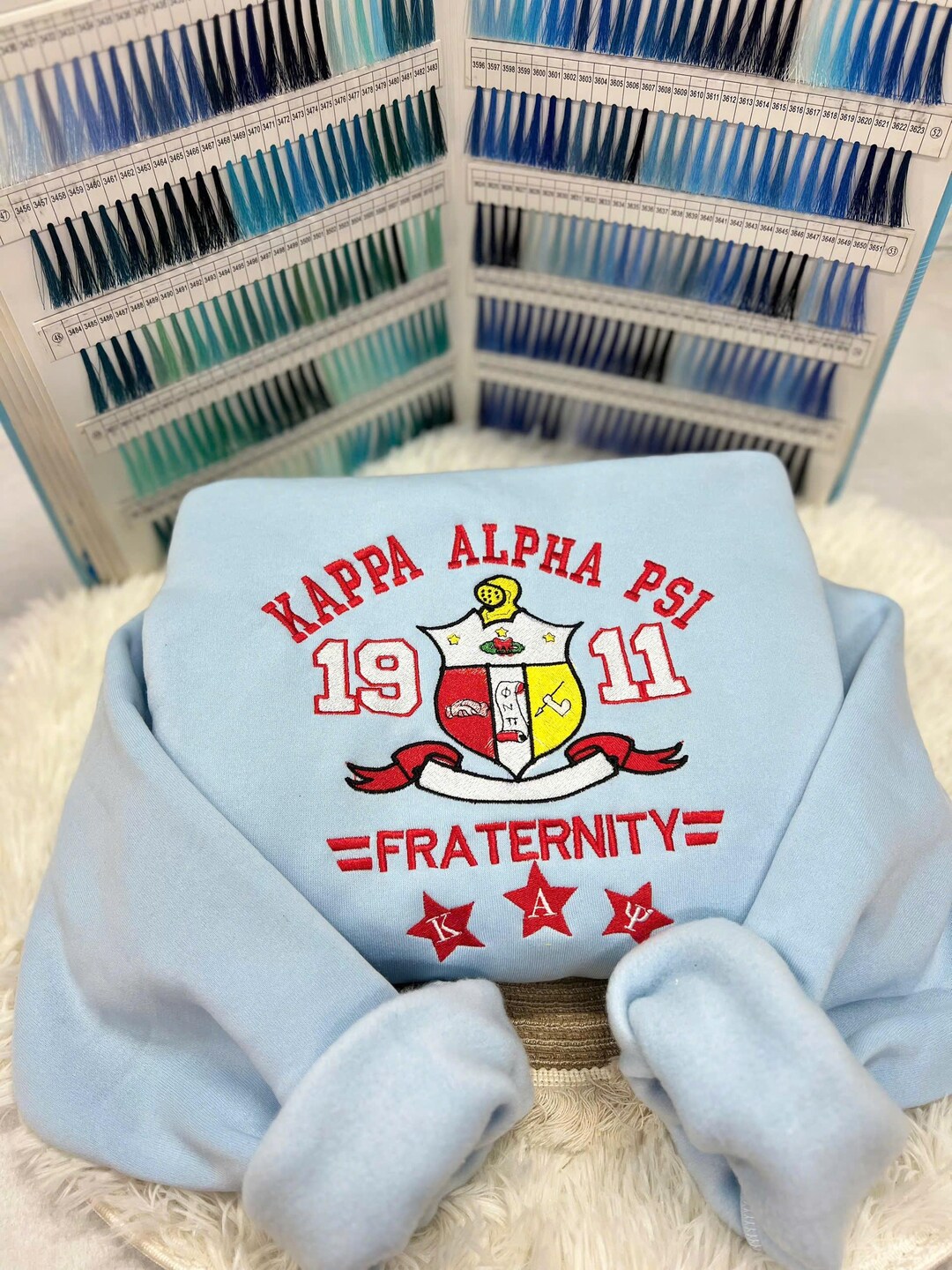 Kappa Alpha Psi Crimson Embroidery Sweatshirt - Etsy