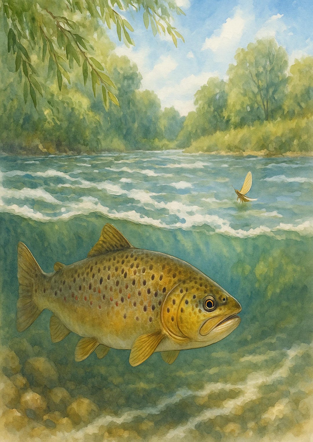 Brown Trout Watercolor Print: UK Game Fish Art (digital Download) - Etsy
