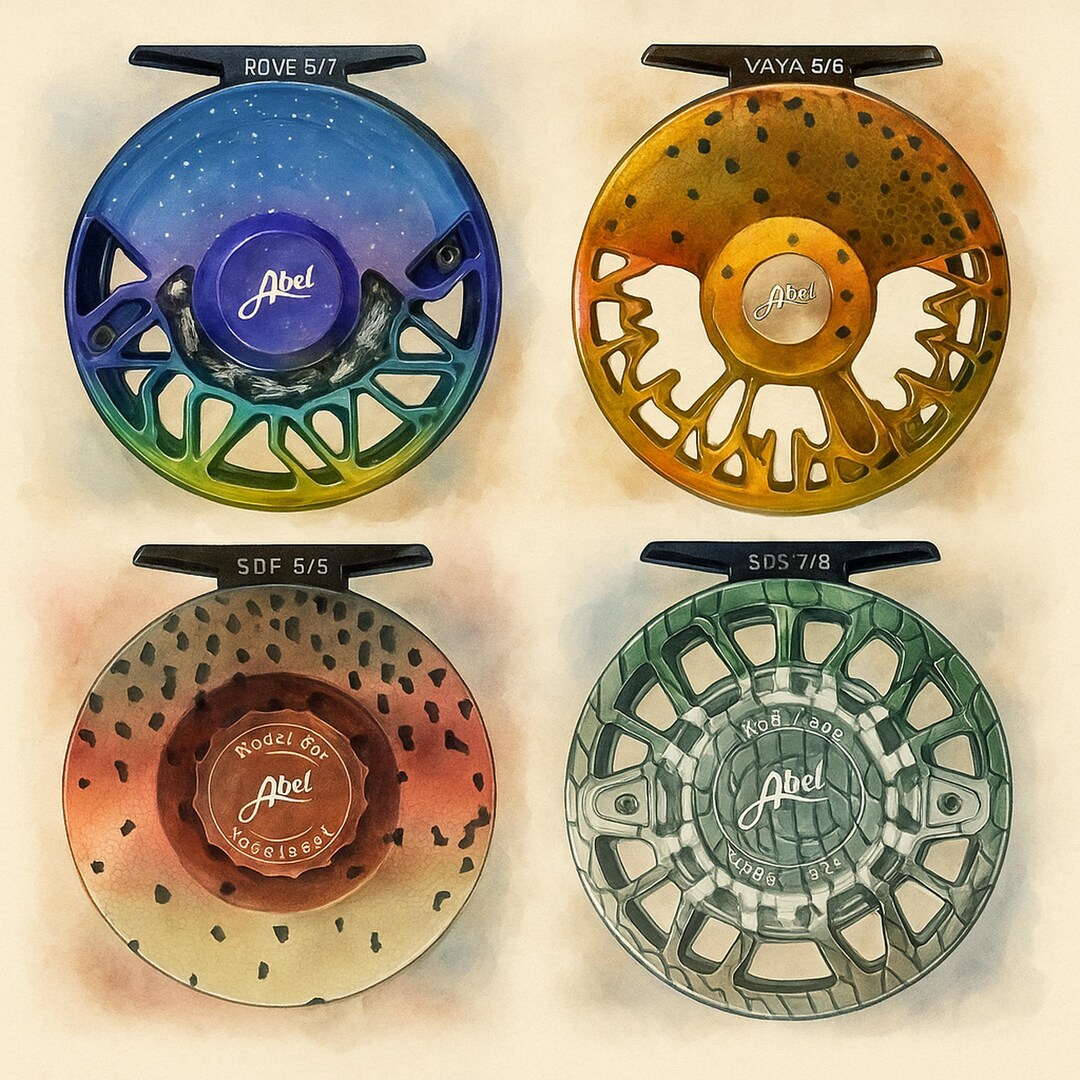 Abel Fly Reel Collection | Modern Classic Watercolor Print | Rove, Vaya ...