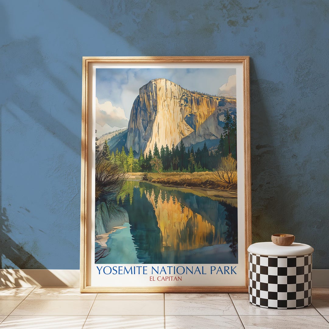 Yosemite National Park El Capitan Wall Art Print – Majestic Mountain ...