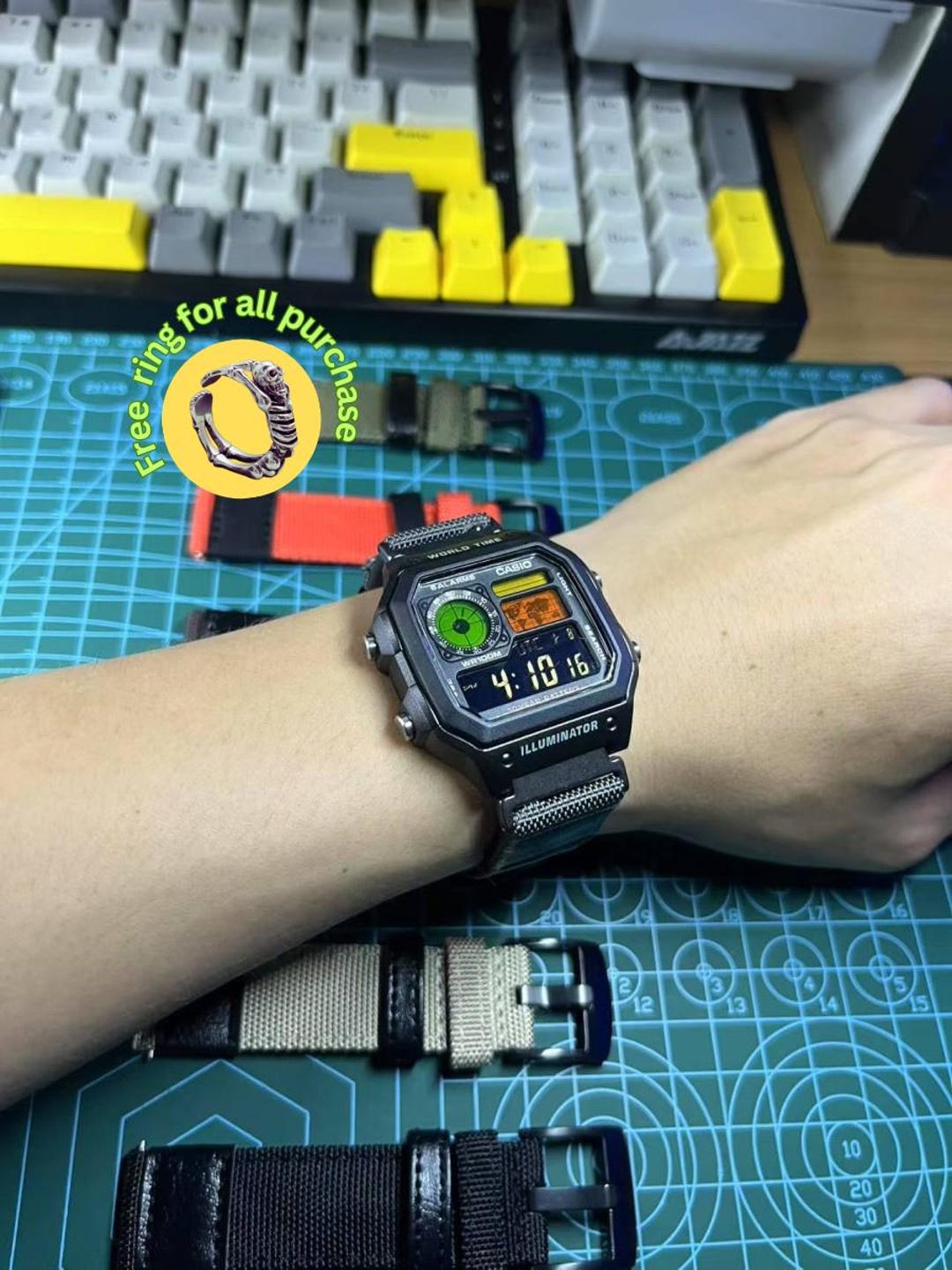 Modified Casio AE1200 Polarised LCD Watch Hydromod Case Customizable ...