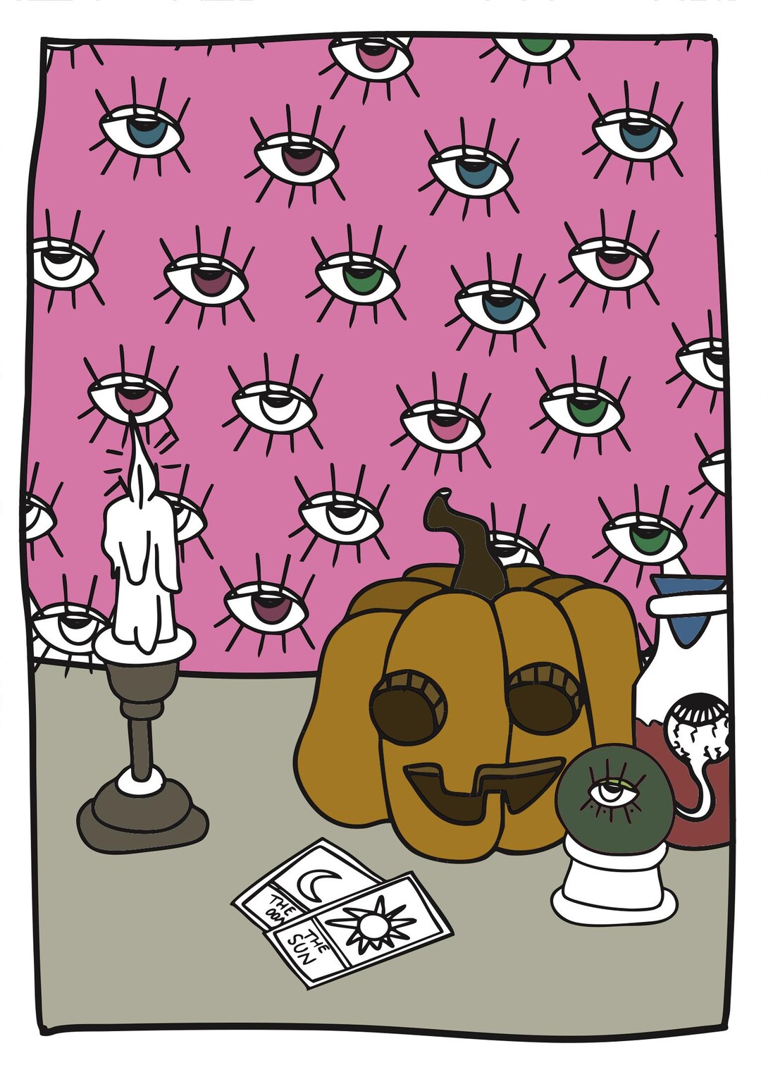 Halloween Coloring Page: Spooky Fun for Kids & Adults (printable PDF ...