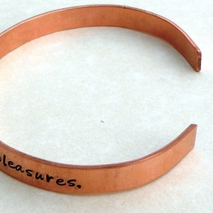 Pause Breathe Relax Copper Cuff Bracelet - Etsy