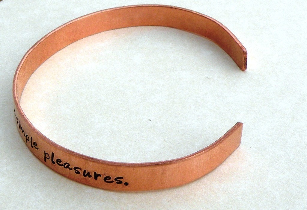 Pause Breathe Relax Copper Cuff Bracelet - Etsy
