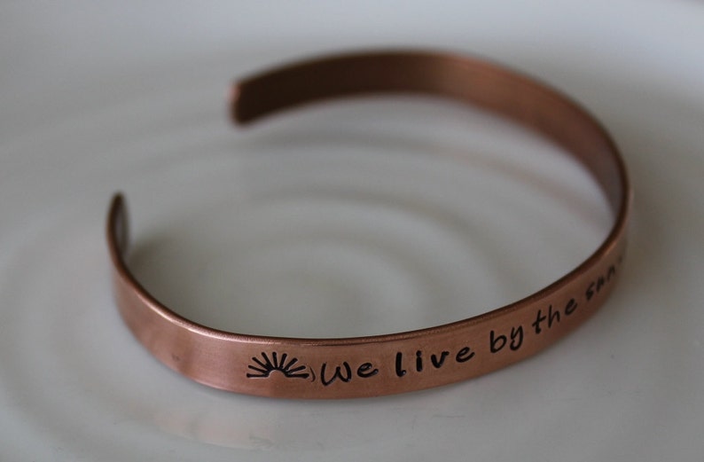 Sun and Moon Quote Copper Bracelet - Etsy
