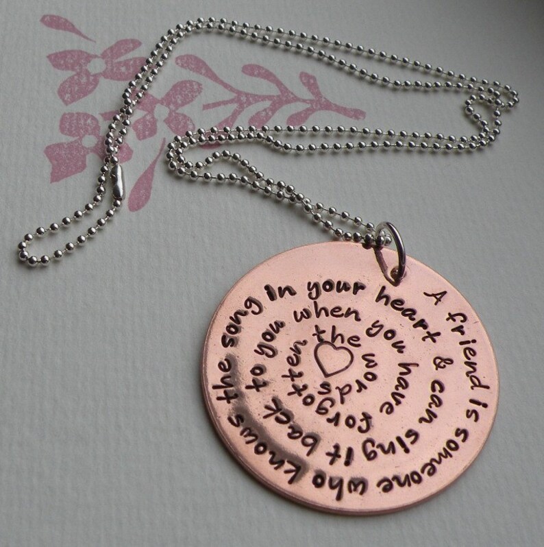 Copper Inspirational Quote Necklace - Etsy