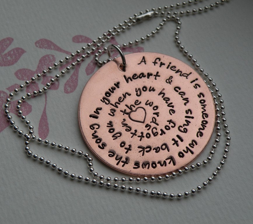 Copper Inspirational Quote Necklace - Etsy