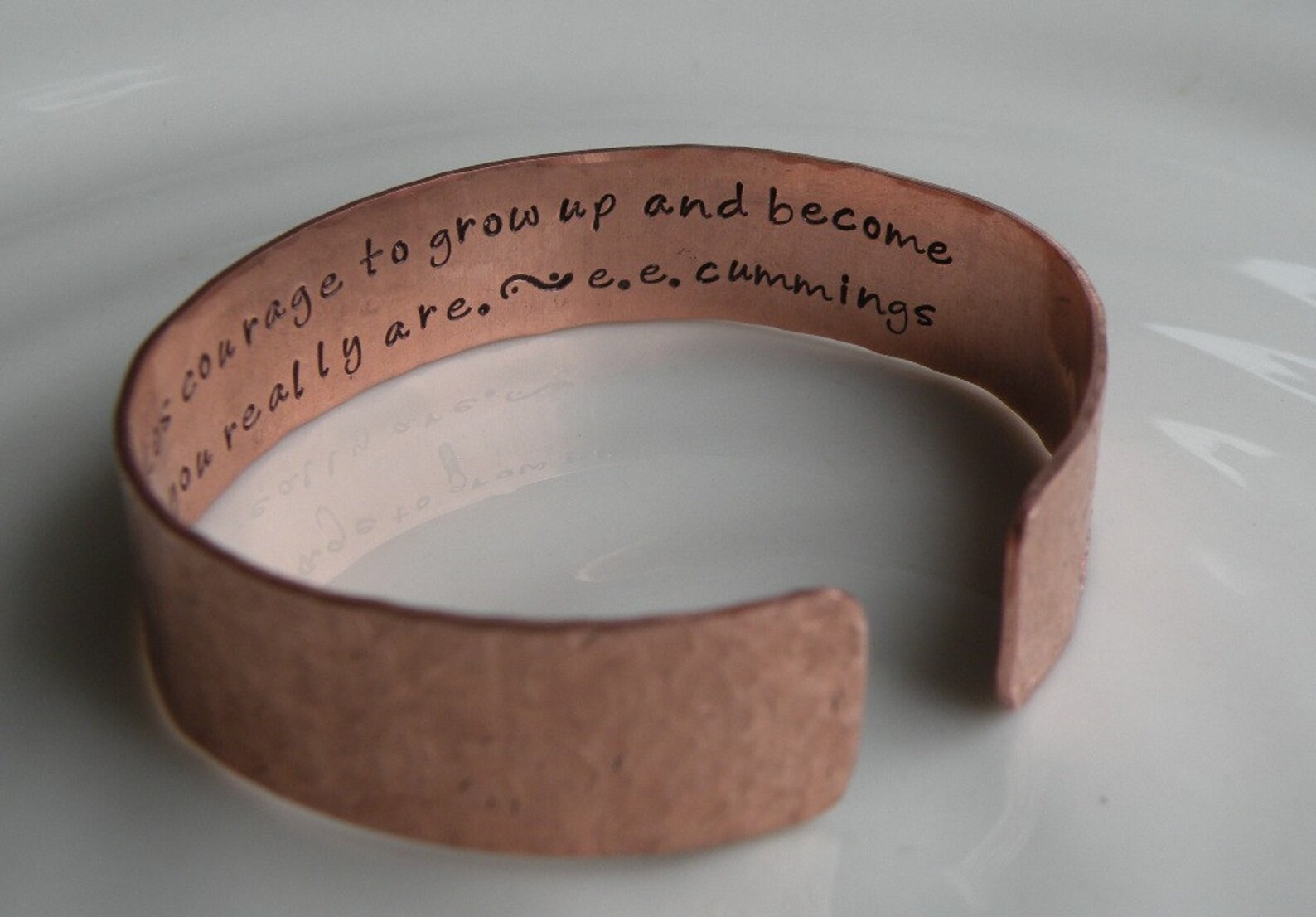 Secret Message Poetry Copper Cuff Bracelet - Etsy