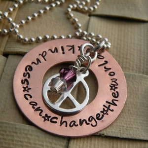 Kindness Can Change the World Necklace - Etsy