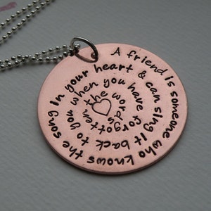 Copper Inspirational Quote Necklace - Etsy