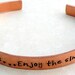 Pause Breathe Relax Copper Cuff Bracelet - Etsy