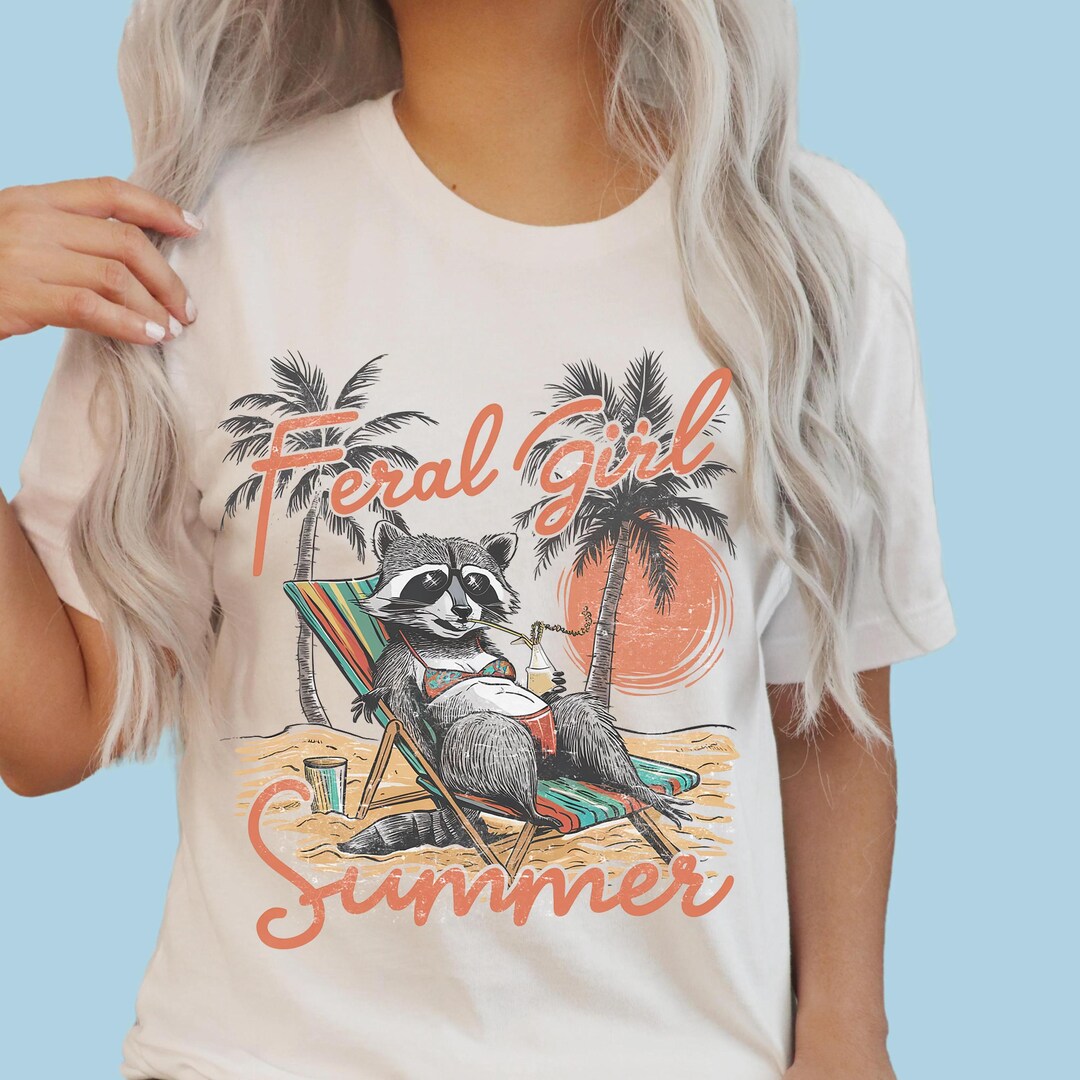 Feral Girl Summer Graphic Tee - Etsy