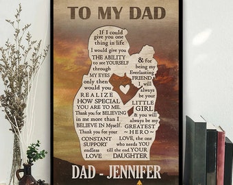 To My Dad Poster - Etsy