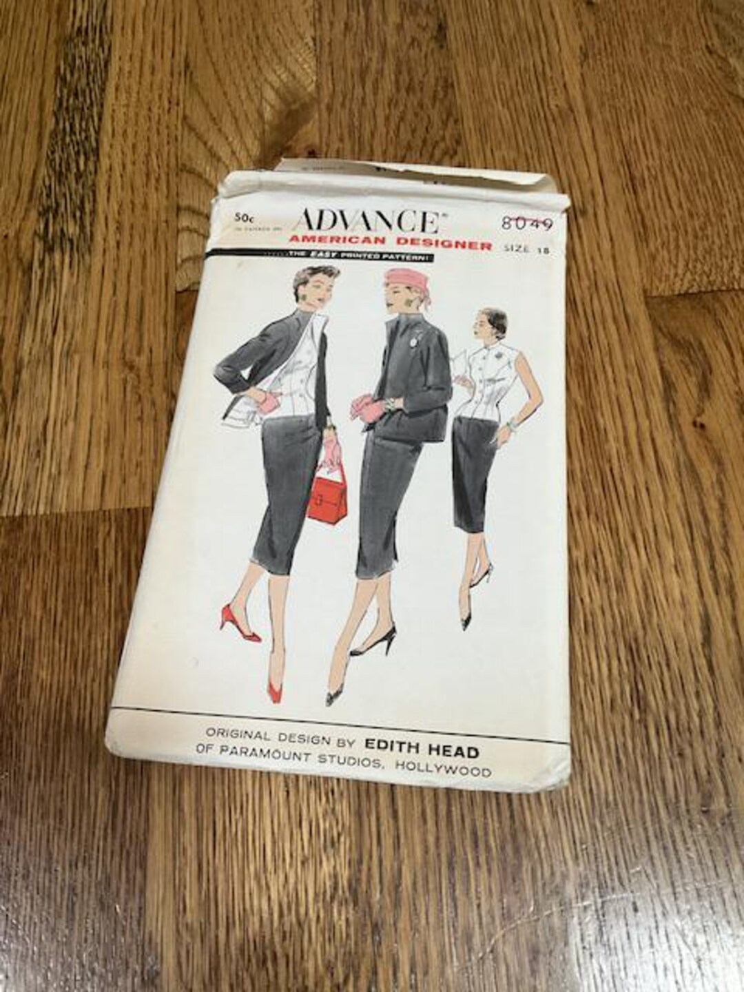 1960s Suit Pattern / 3 Piece / Advance Edith Head / Slim Skirt / Uncut ...