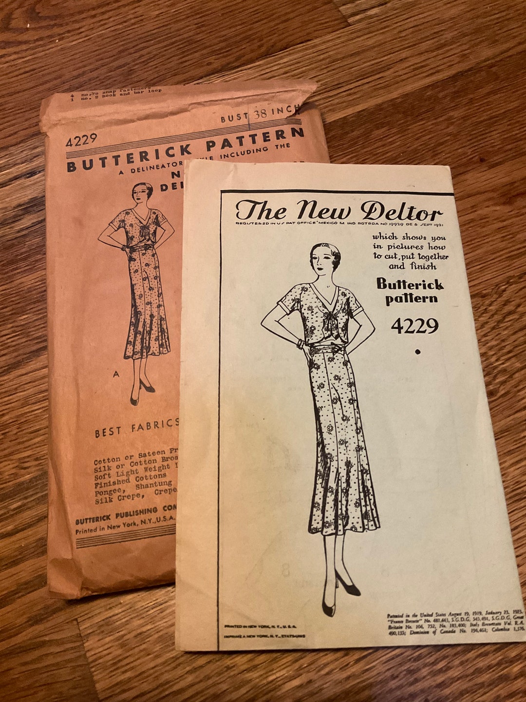 1930s Butterick Pattern / Slip Over Frock / Bust 38 / Day Dress - Etsy