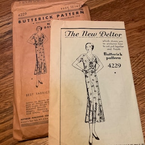 1930s Butterick Pattern / Slip Over Frock / Bust 38 / Day Dress - Etsy