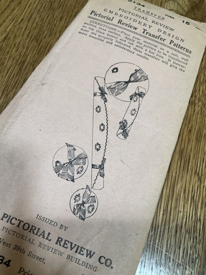 1920s Pictorial Review Pattern 12134 / Linen Keeper / Embroidery ...