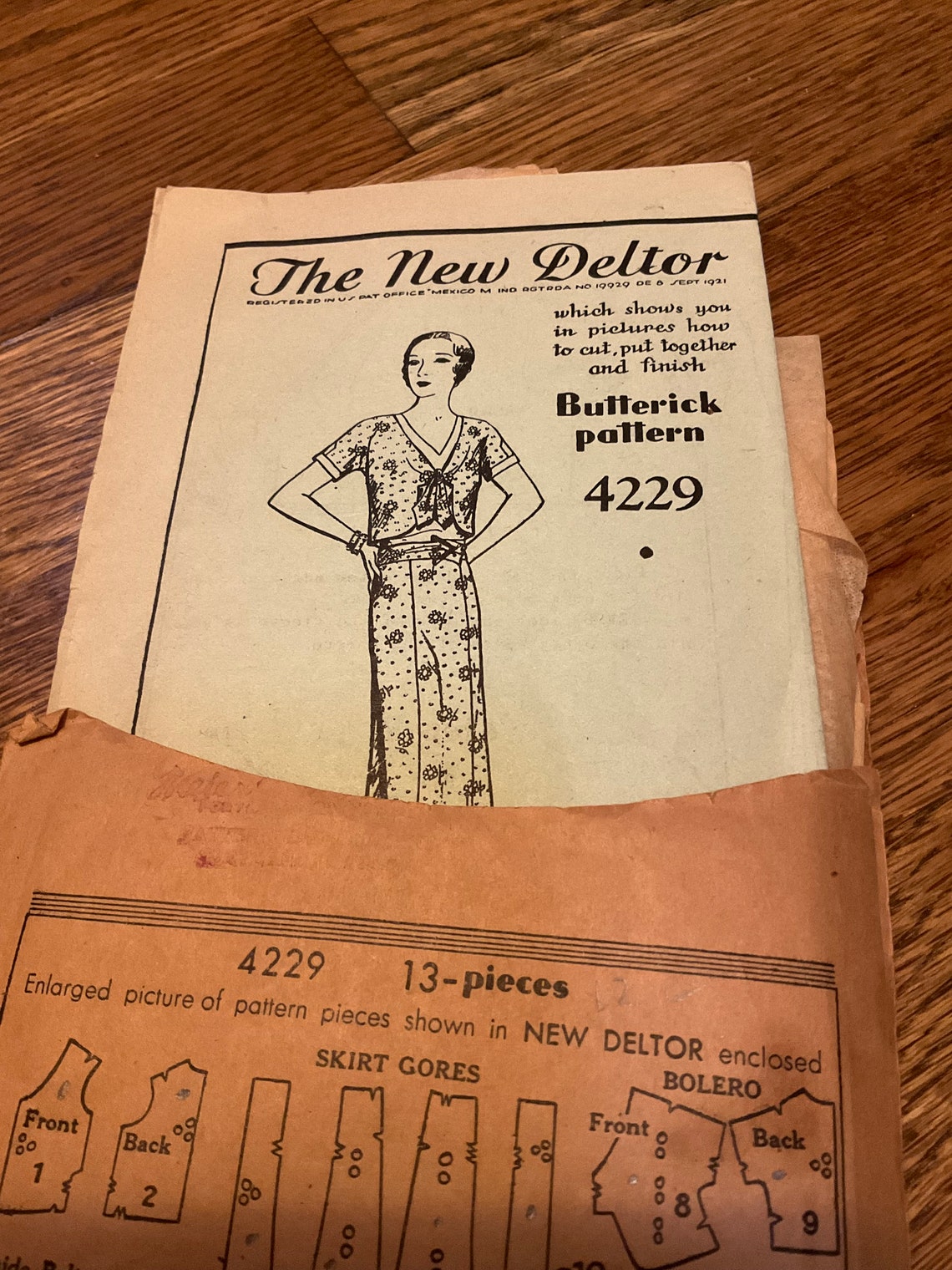 1930s Butterick Pattern / Slip Over Frock / Bust 38 / Day Dress - Etsy