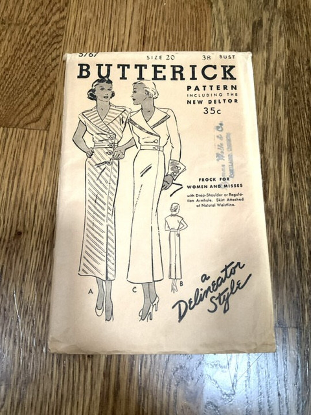 Butterick Pattern 5767 / Ladies Frock / Bust 38 / 1930s Vintage - Etsy