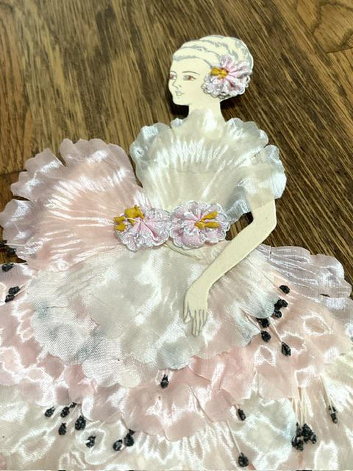 1920 / 30s Ribbon Art / Boudoir Art / Vintage Paper Doll Art - Etsy