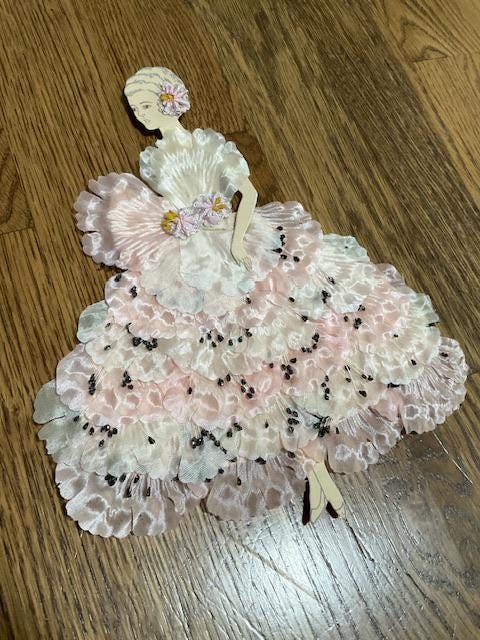 1920 / 30s Ribbon Art / Boudoir Art / Vintage Paper Doll Art - Etsy