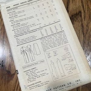 1950s Cocktail Dress Pattern / Edith Head / Advance 8048 / Bolero - Etsy