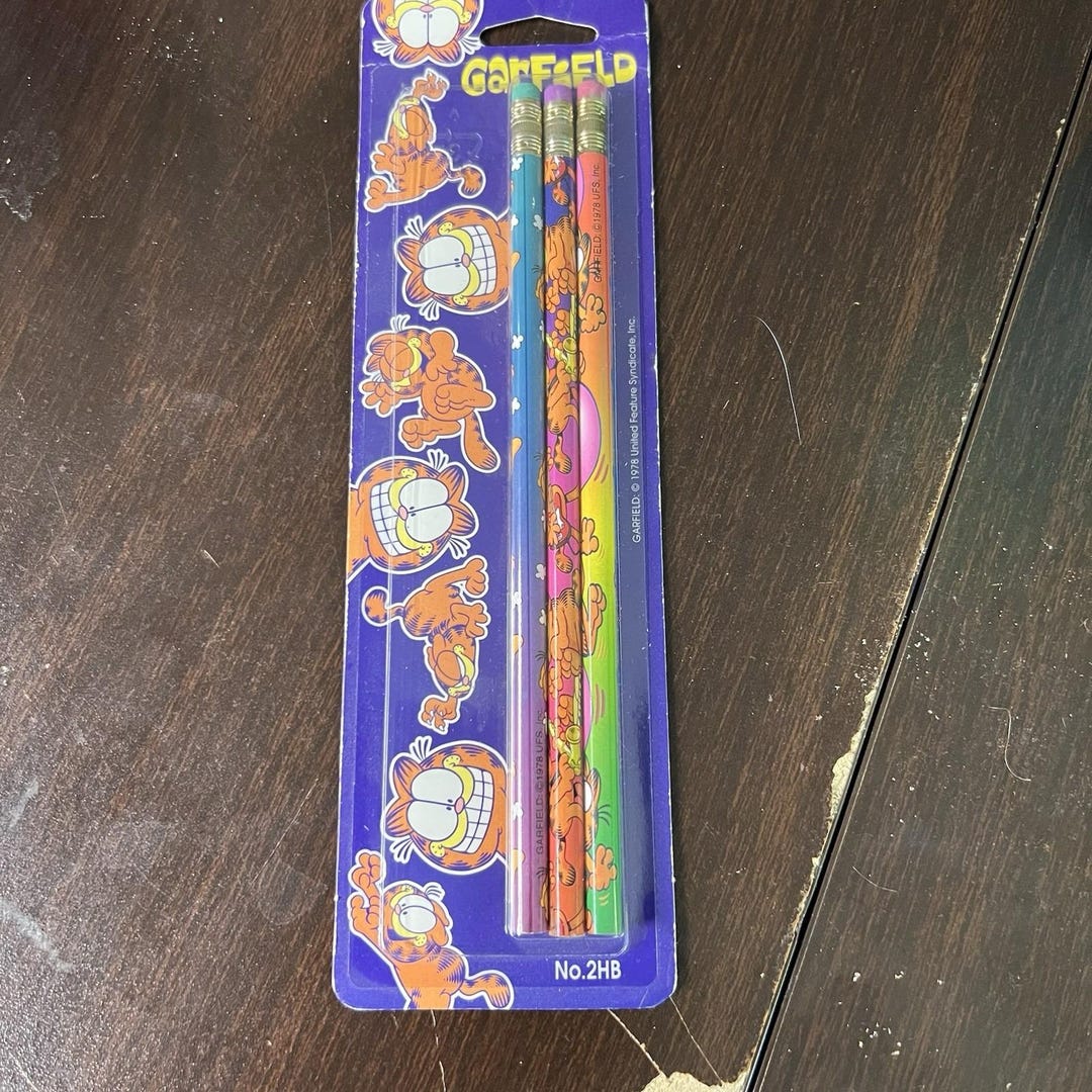Vintage 1978 Garfield No.2 HB Pencils Set of 3 Sealed Empire Berol USA ...