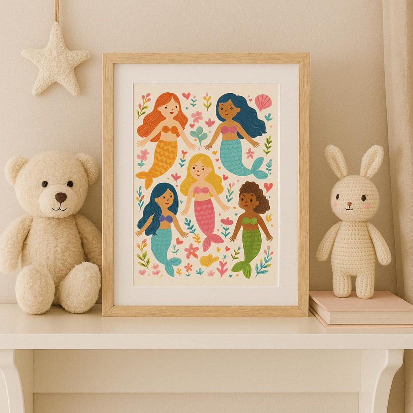 Magical Mermaid Wall Art – Printable Kids Room Decor | Under the Sea ...