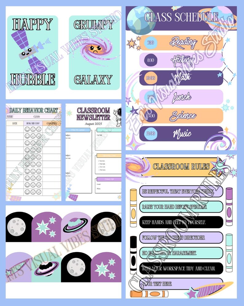 MEGA Space Classroom Decor Bundle - Etsy