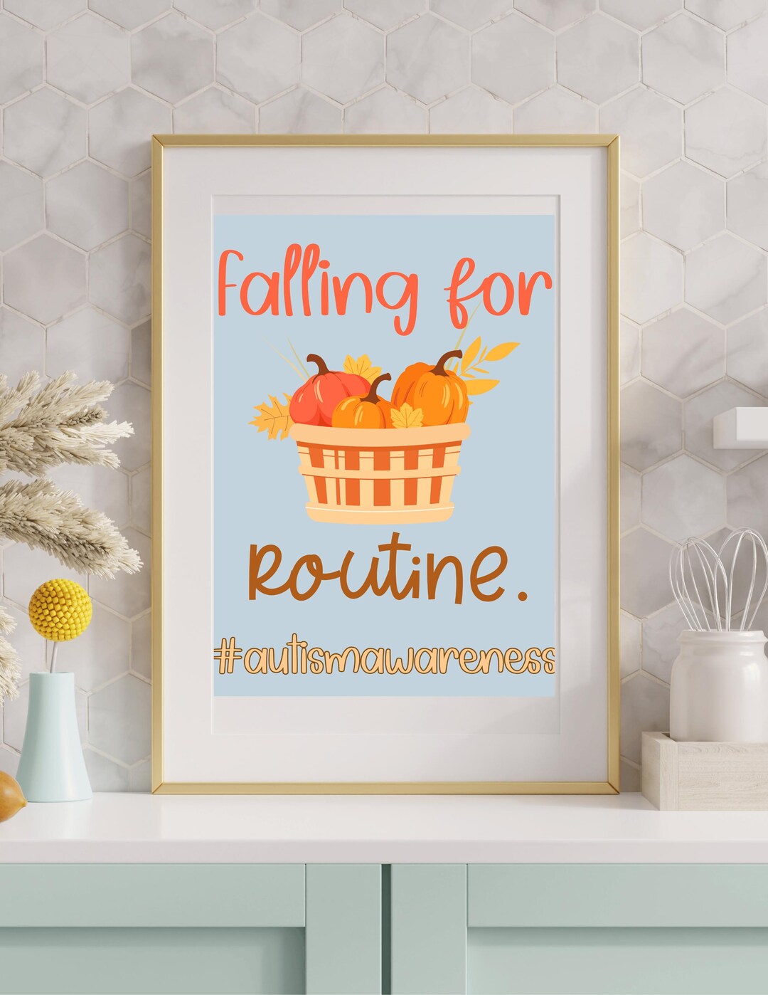 Fall Routine Printable for Autism Parents | Cozy Autumn Wall Art ...