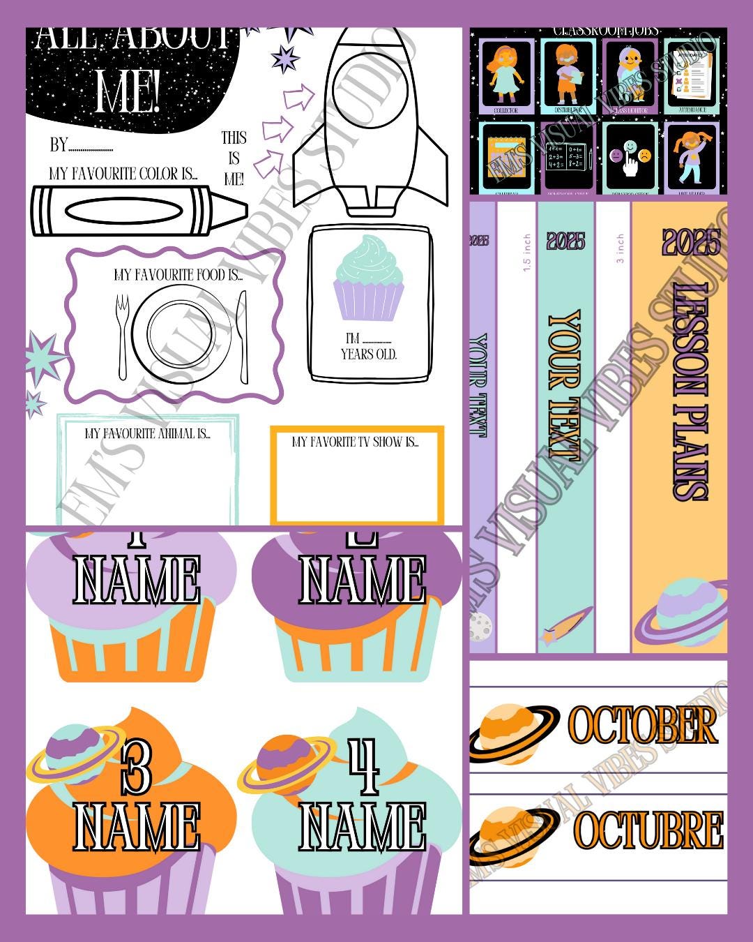 MEGA Space Classroom Decor Bundle - Etsy