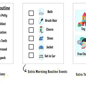 Editable Blue Visual Schedule for Kids - Etsy