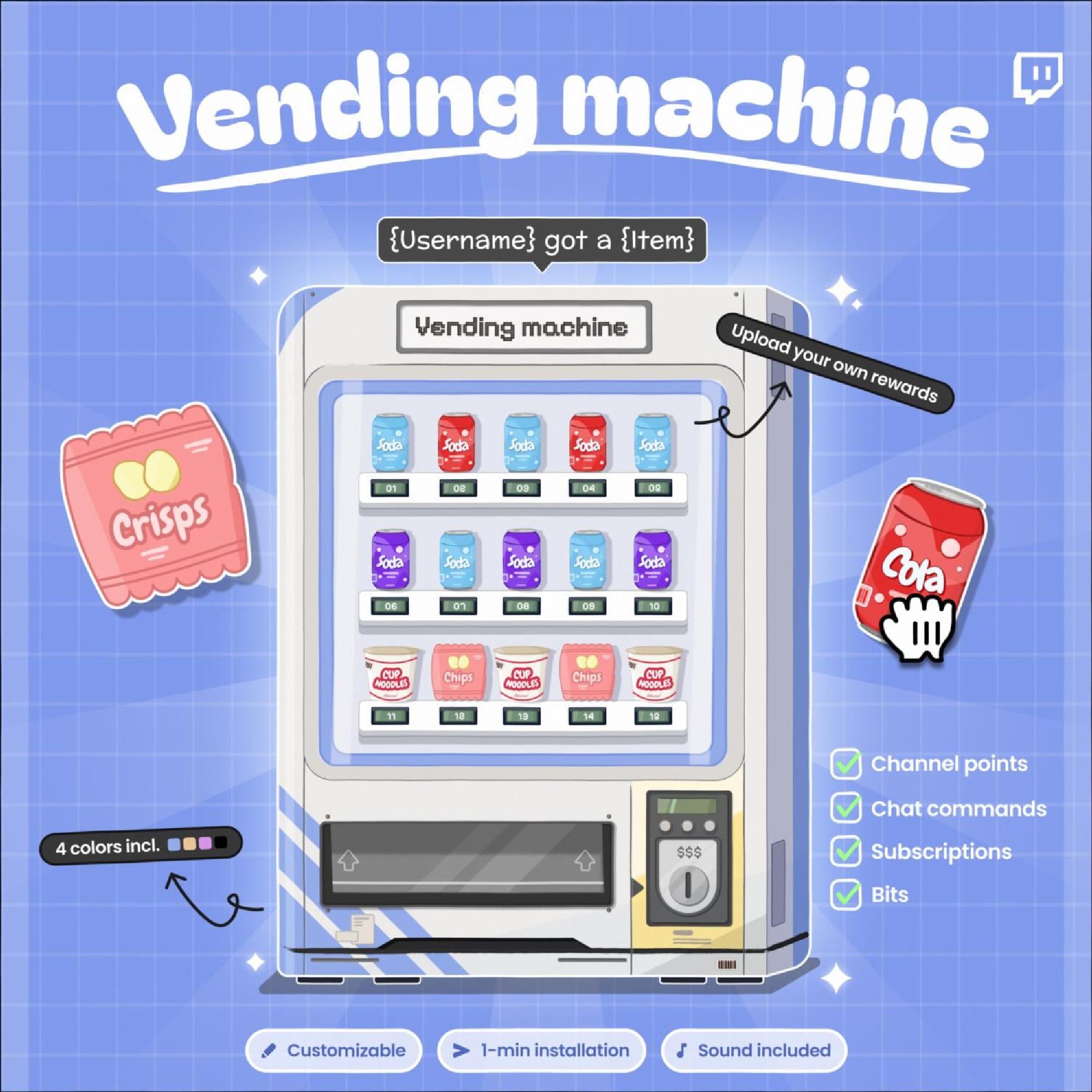 Custom Vending Machine Twitch Widget - Interactive & Animated Stream ...